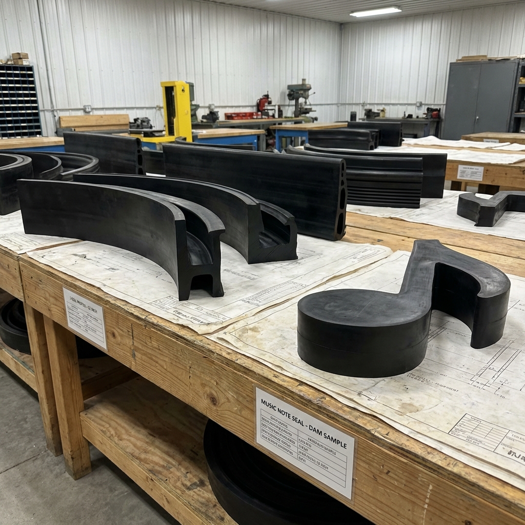 NHPC Dam Gate Rubber Seal - Custom Profile | Custom Rubber Parts | Hi ...